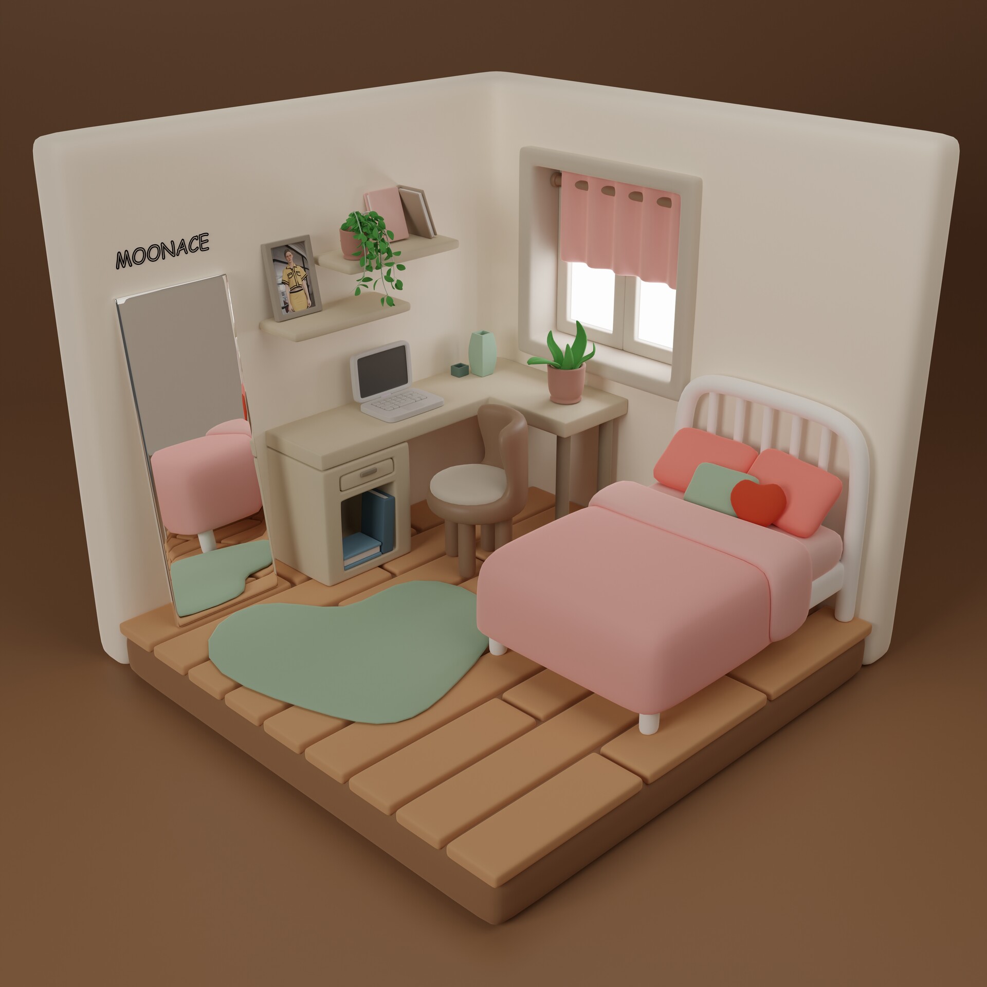 ArtStation - Isometric Cute Room