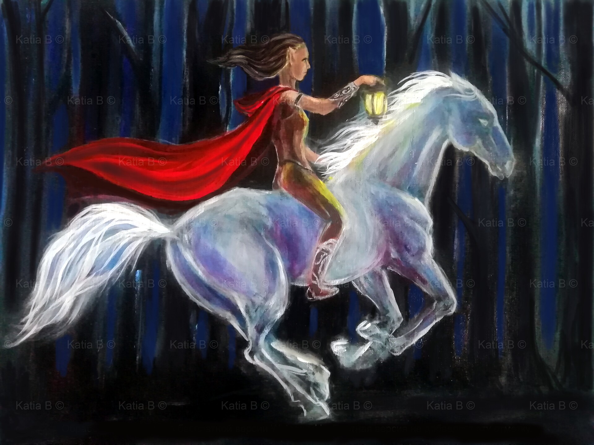 ArtStation - Riding a ghost horse