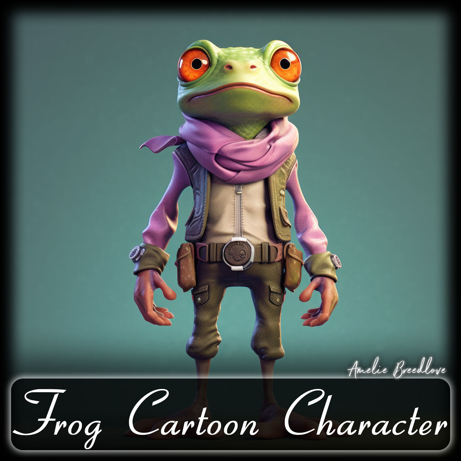 ArtStation - 200 Frog Cartoon Character (Full Body) Reference Pack | 4K ...