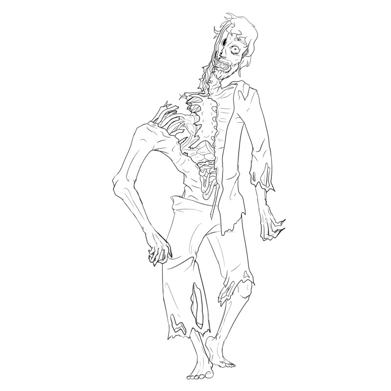 disney zombie coloring pages