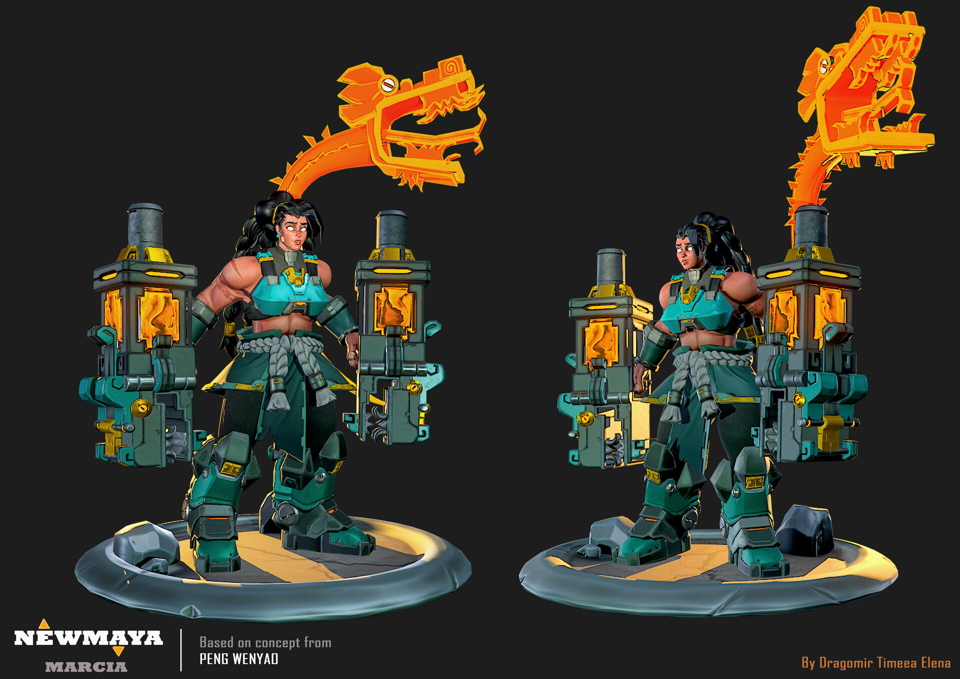 Dragomir Timeea Elena - MAYA and machine- Marcia Stylized Character