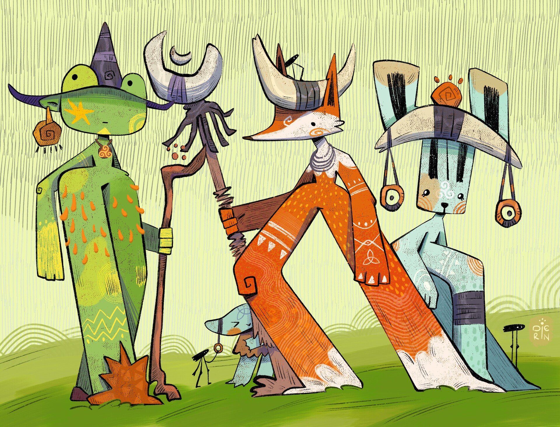 ArtStation - Frog, Fox and Rabbit