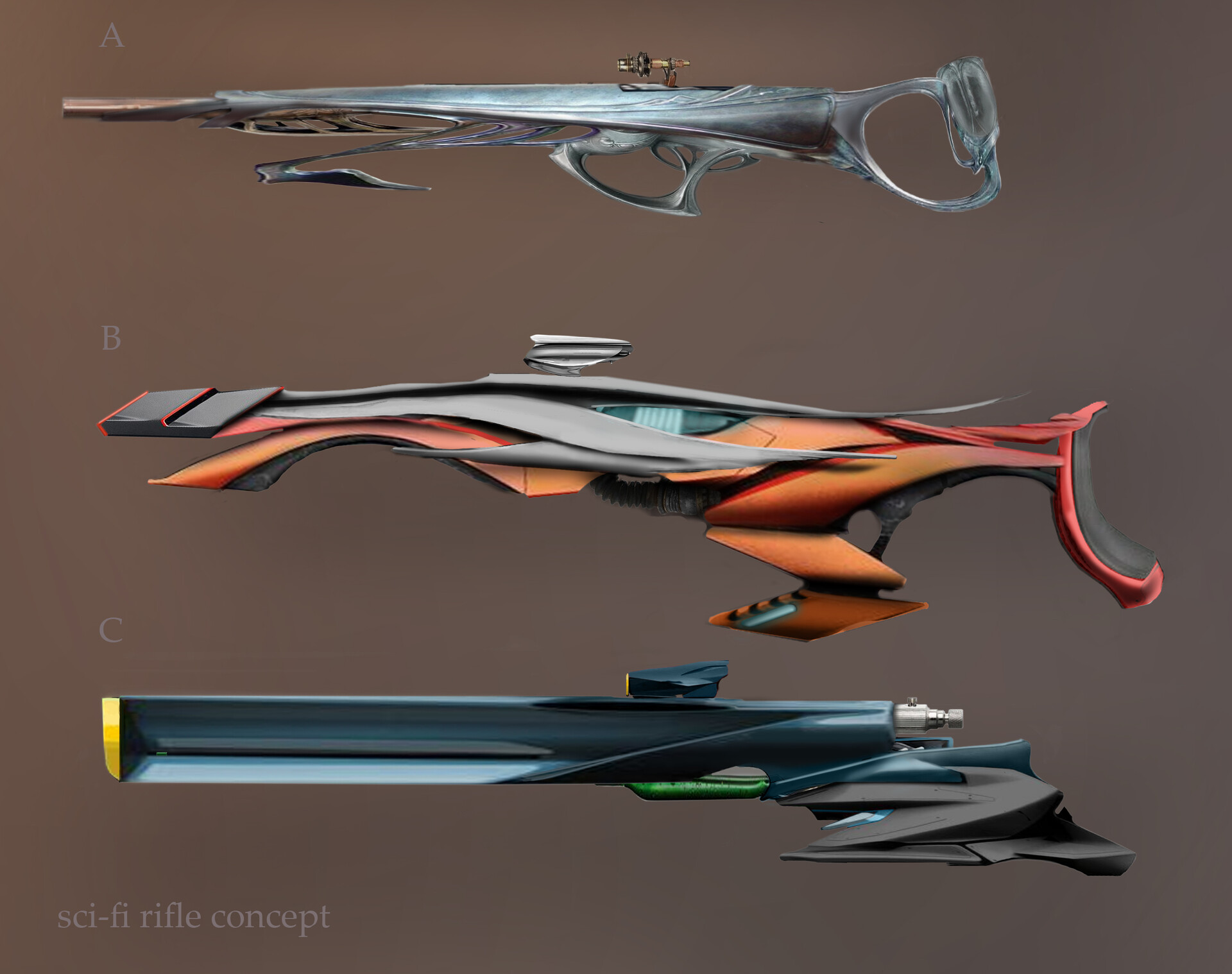 ArtStation - Sci-fi Rifles