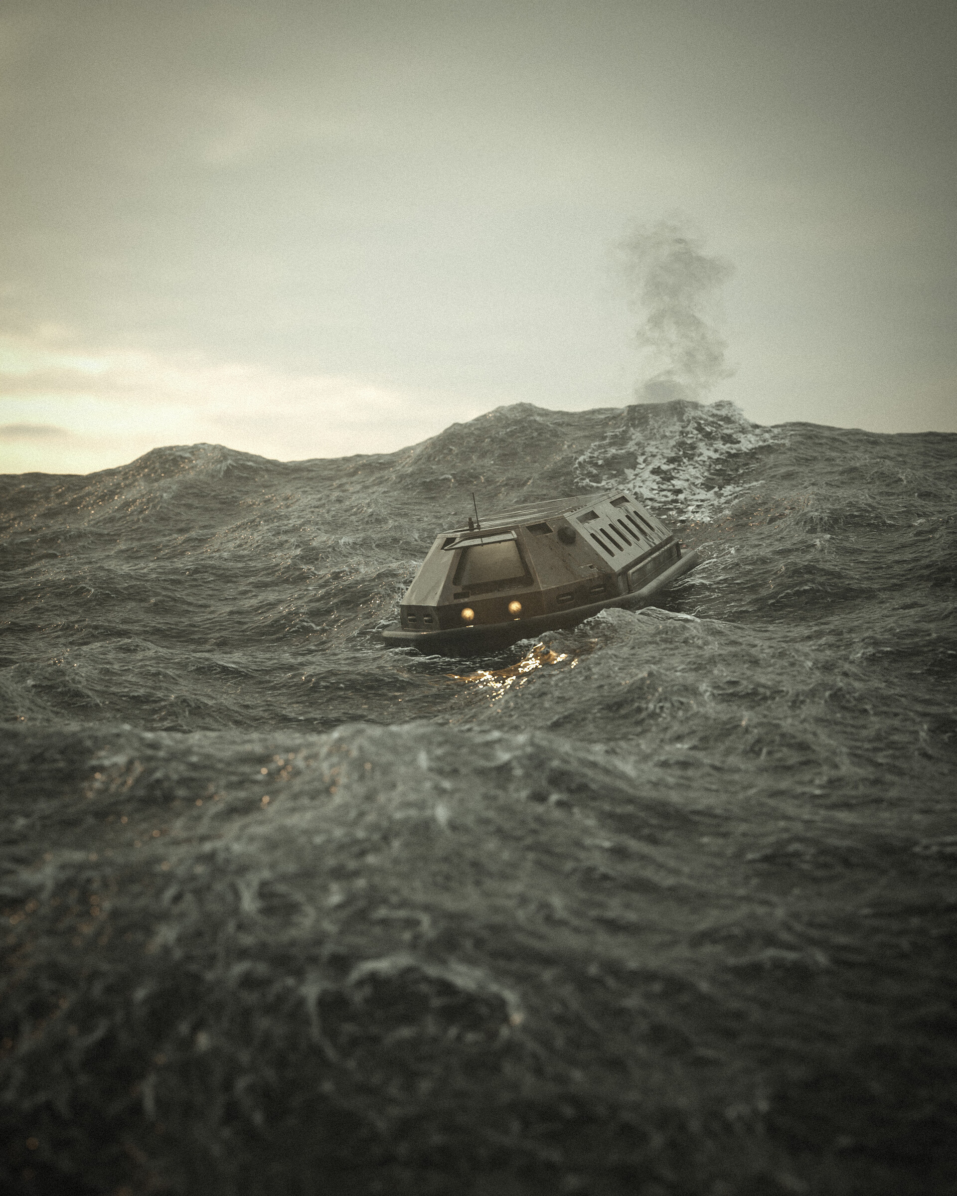 ArtStation - Sci-fi transport boat