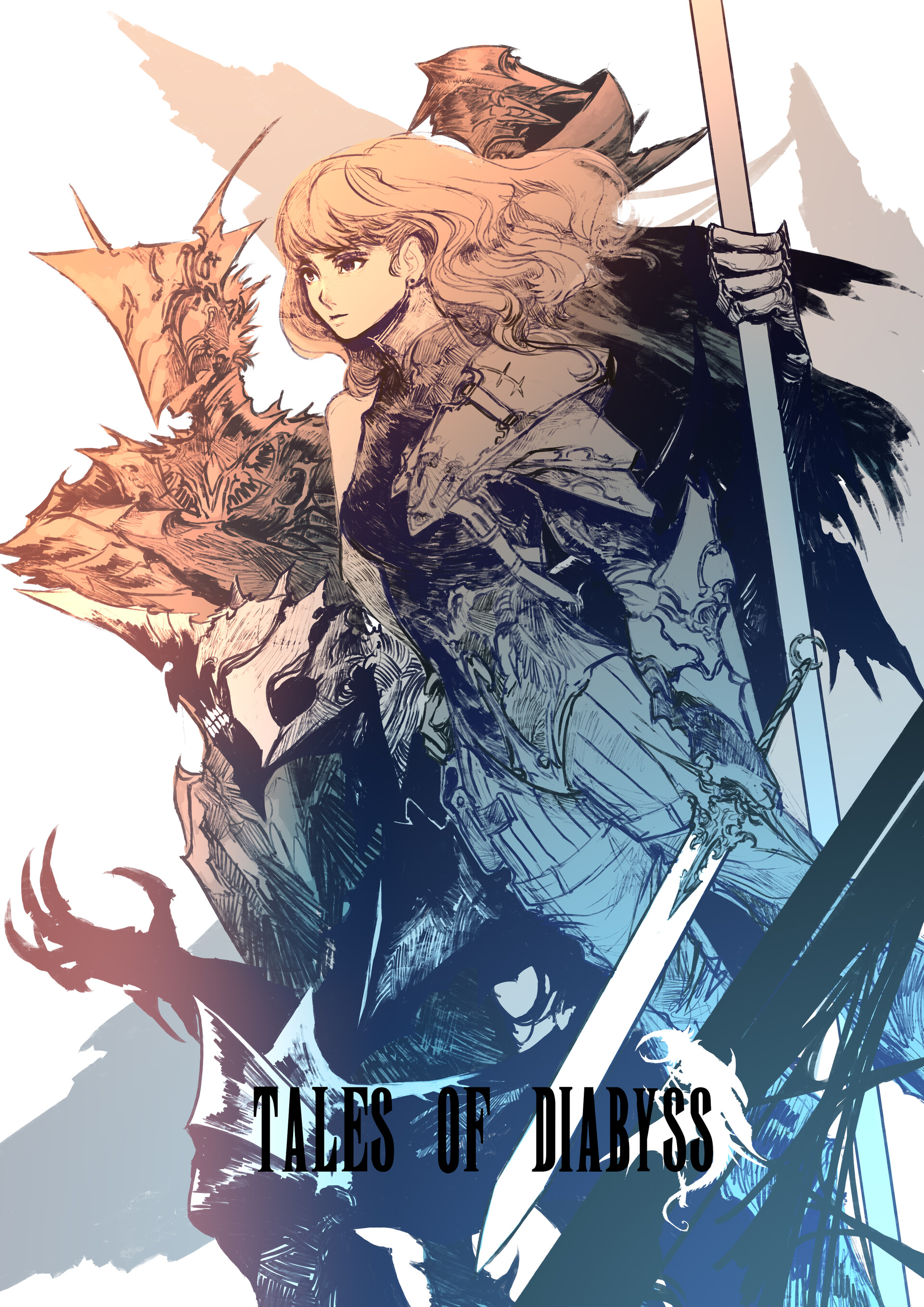 ArtStation - JRPG style Illustration (With Final Fantasy Font).