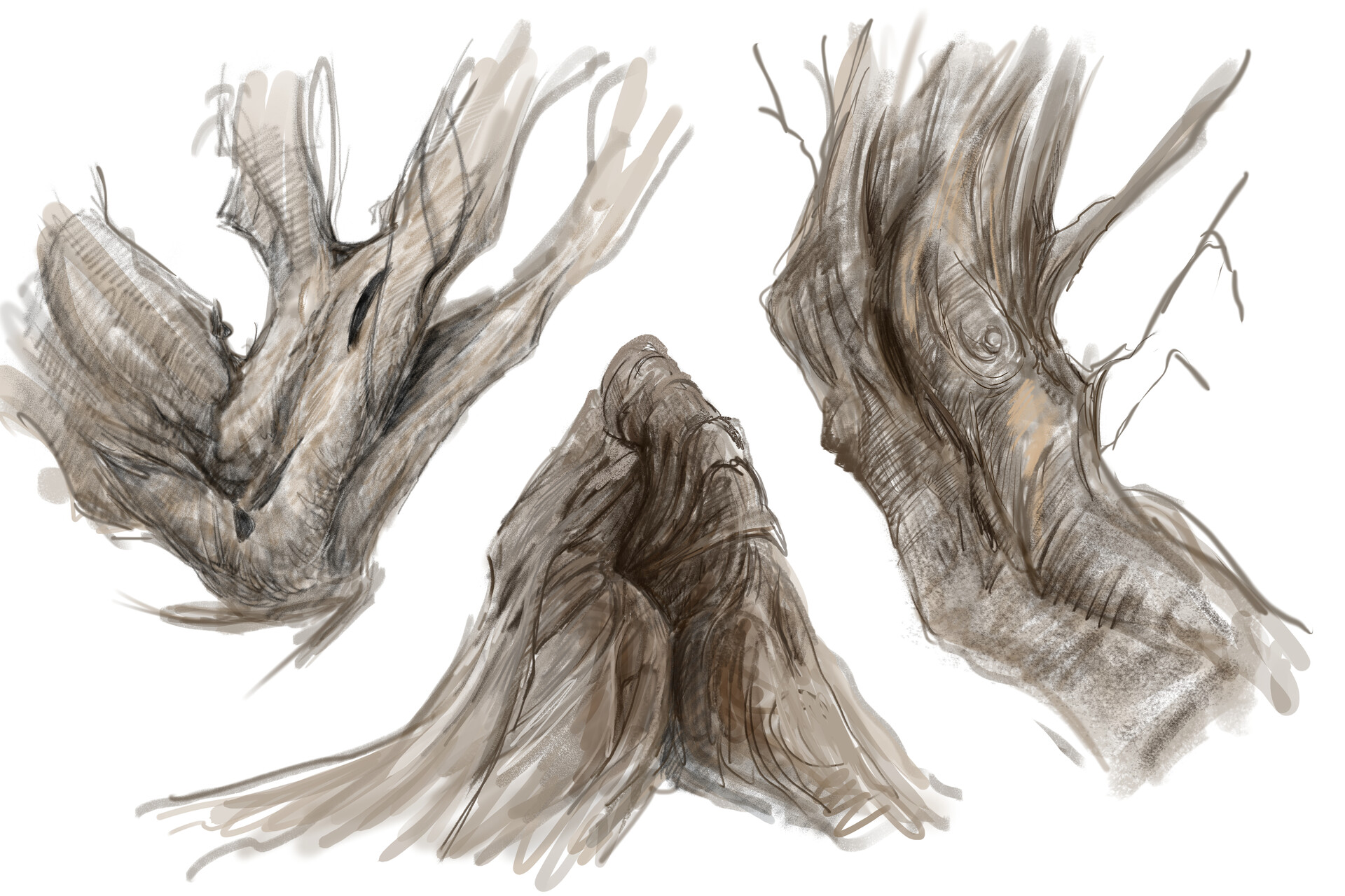 ArtStation - Quick Tree Sketches