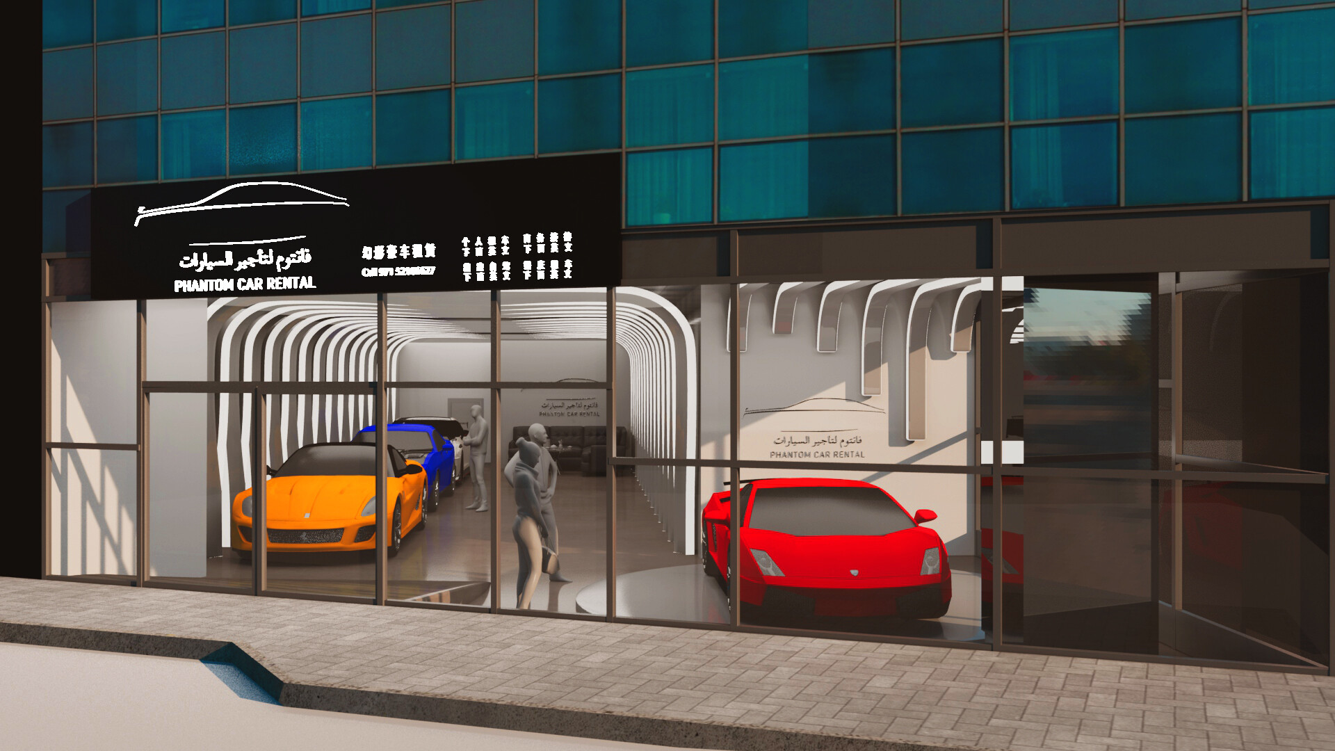 ArtStation - Car | showroom | interior | design |Dubai |Showroom