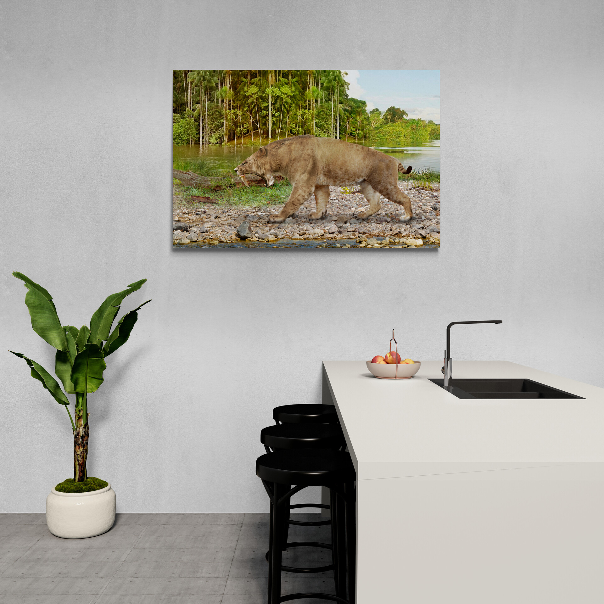 Artem Holubiev - Smilodon populator canvas wall art