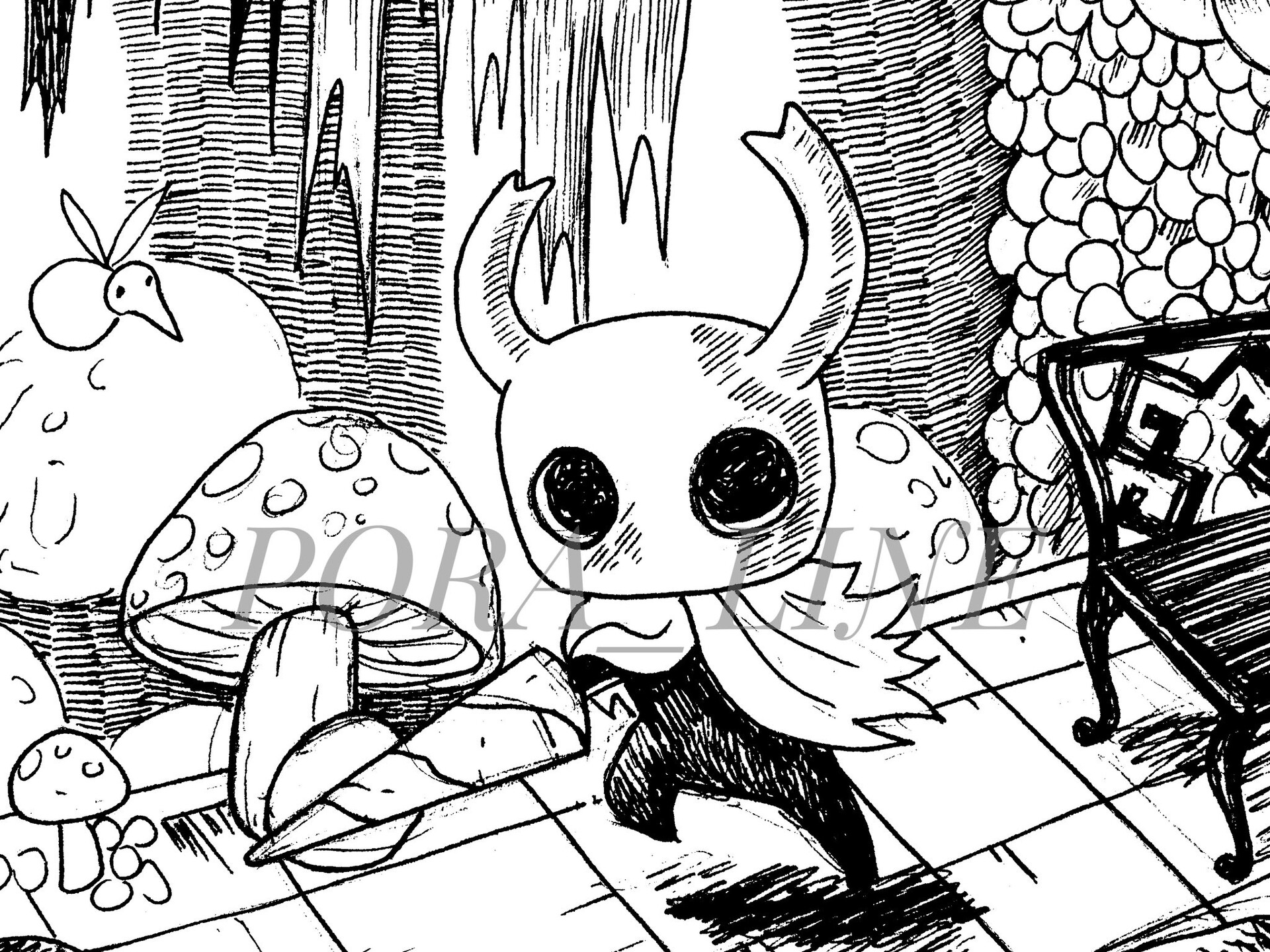 coloring pages hollow knight