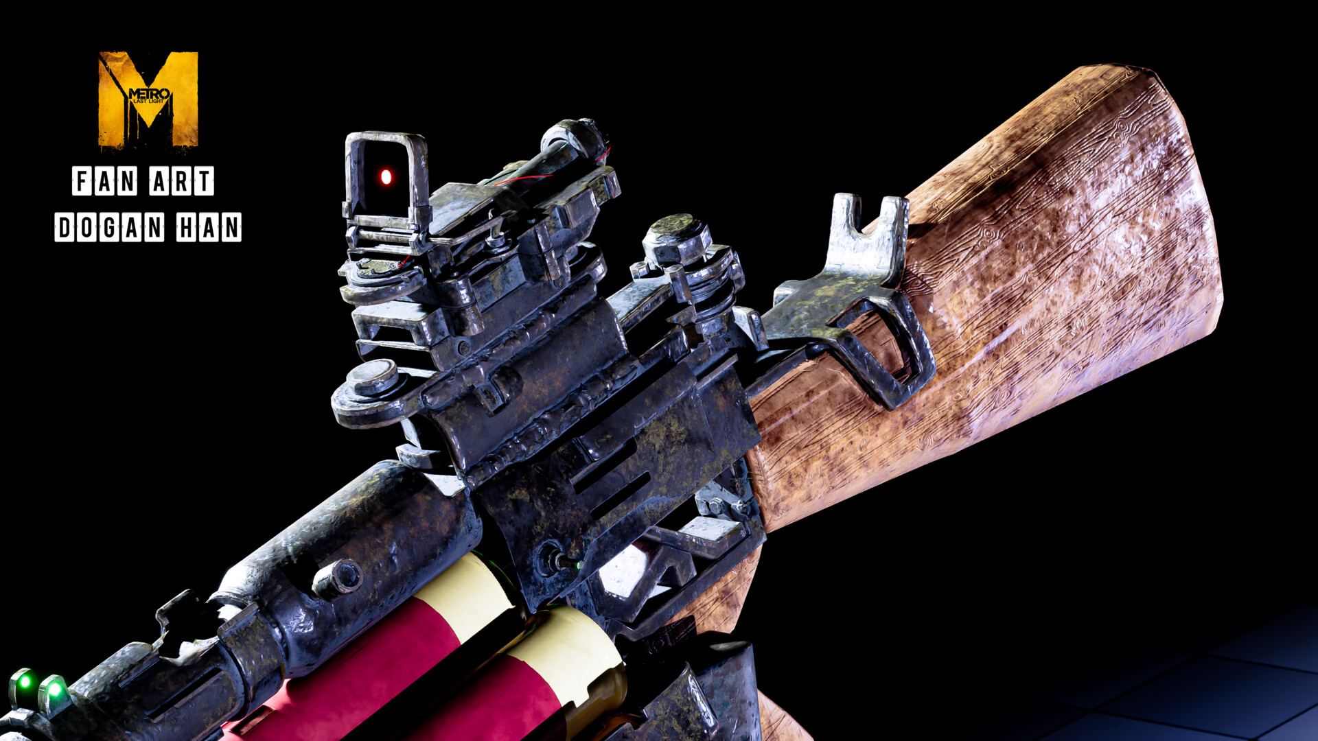 ArtStation - METRO 2033 FANART BASTARDGUN KNIFE AND ARTYOM LIGHTER