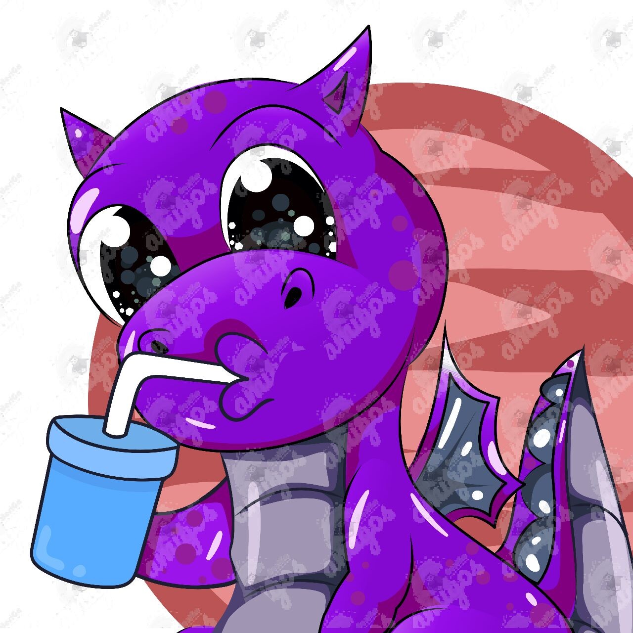 ArtStation - Cute dragon emote