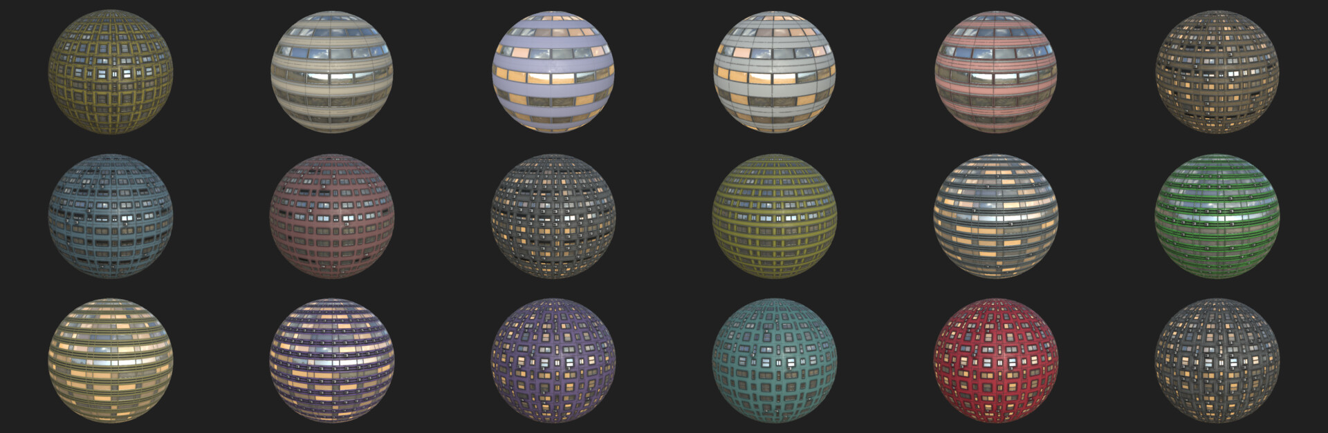 ArtStation - Procedural material with exposed parameters - Brutalist building facade