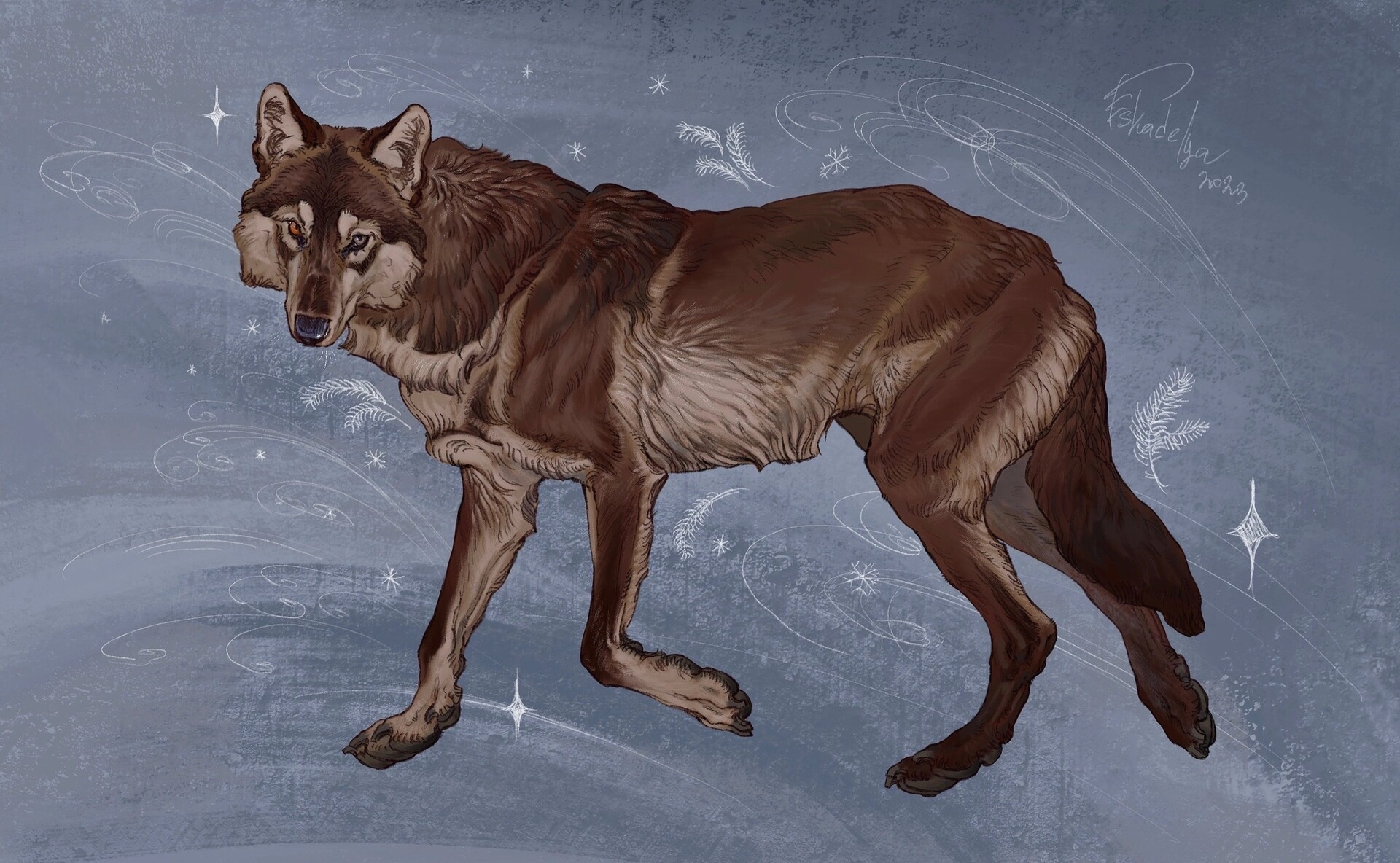 ArtStation - brown wolf