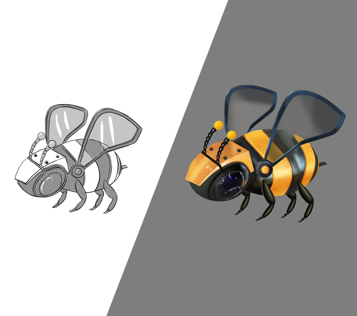 ArtStation - Sci-fi honey bee concept art
