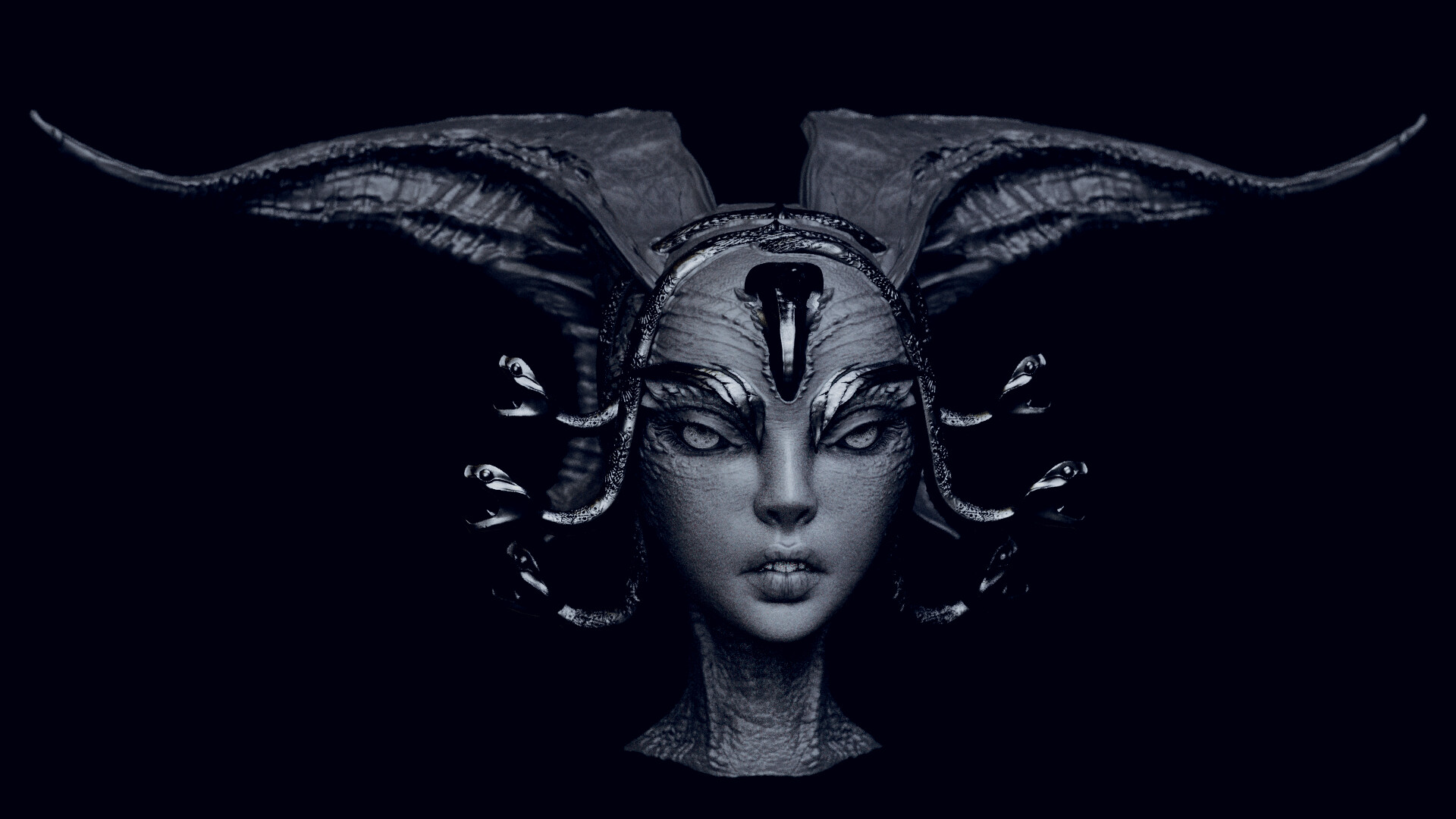 Bernhard van der Horst 3D Artist - DEMONESS - 50 Head Sculpts
