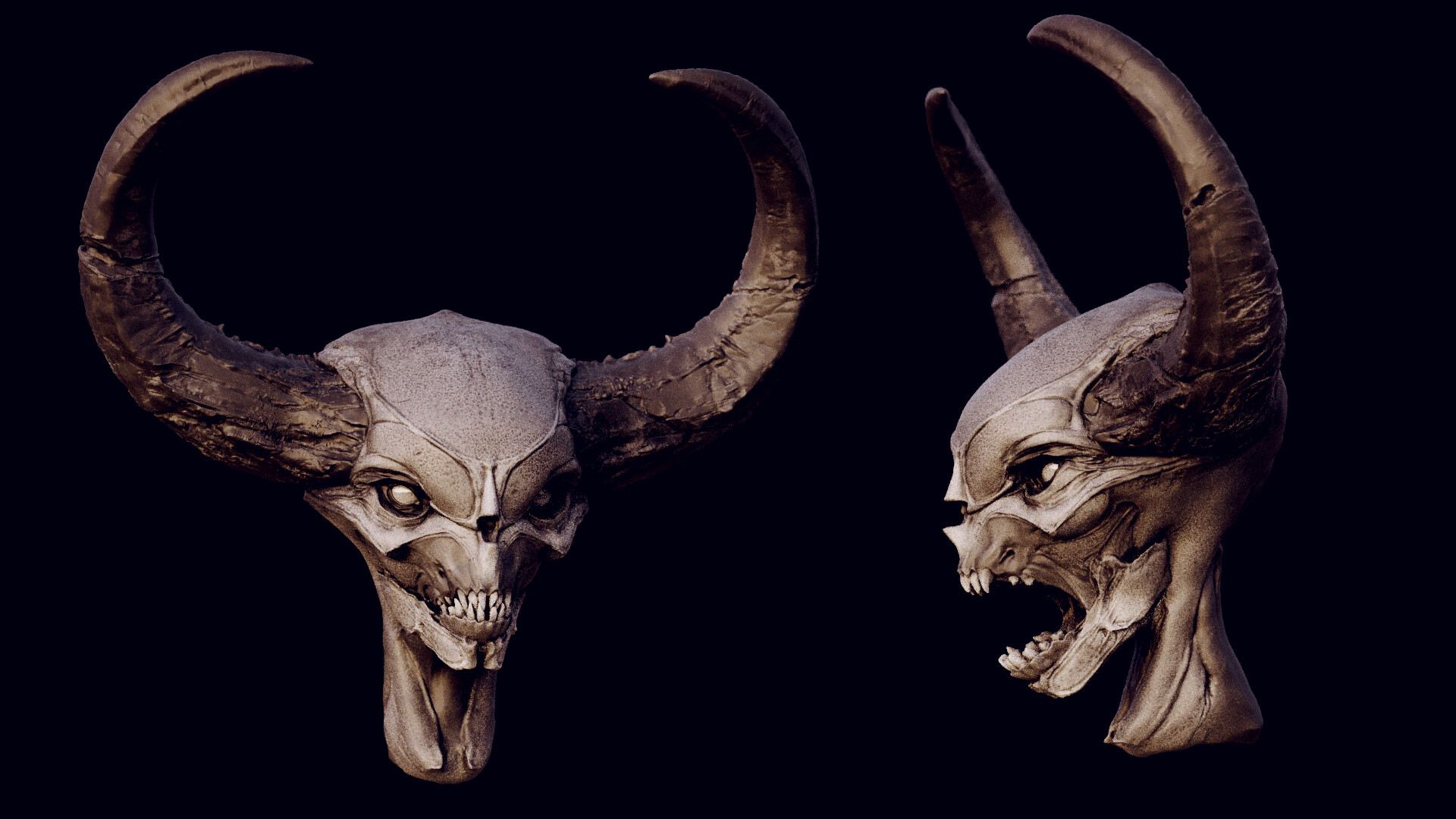 Bernhard van der Horst 3D Artist - DEMONESS - 50 Head Sculpts