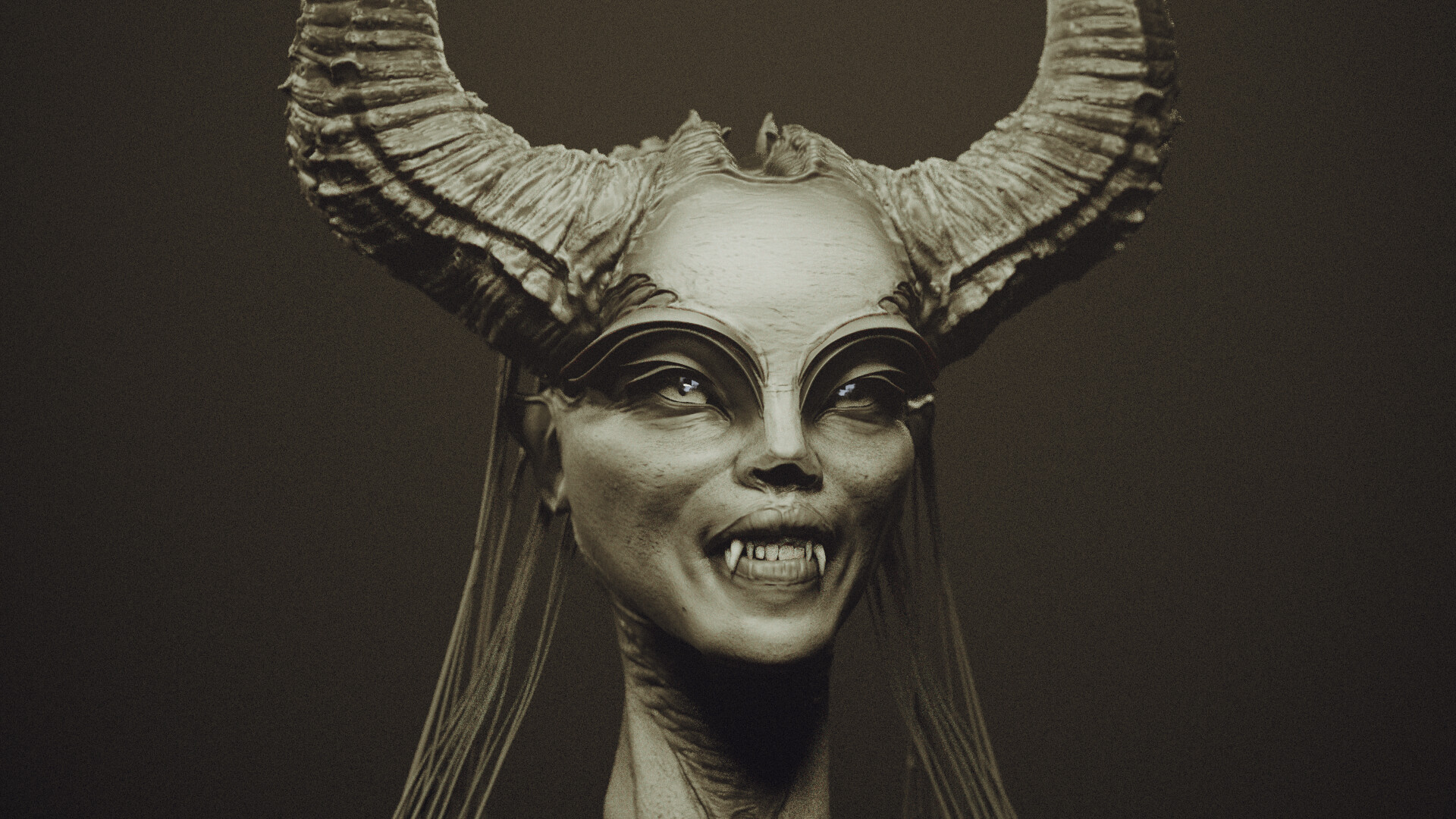 Bernhard van der Horst 3D Artist - DEMONESS - 50 Head Sculpts
