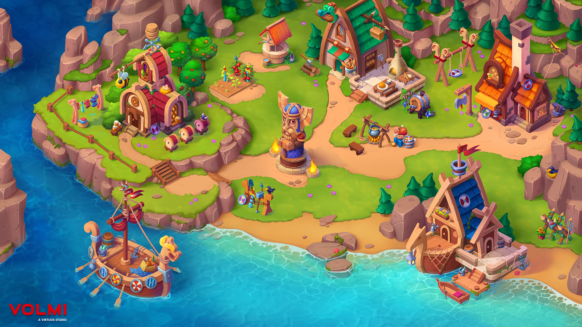 Volmi Games - Viking Bliss - Casual Match-3 Game