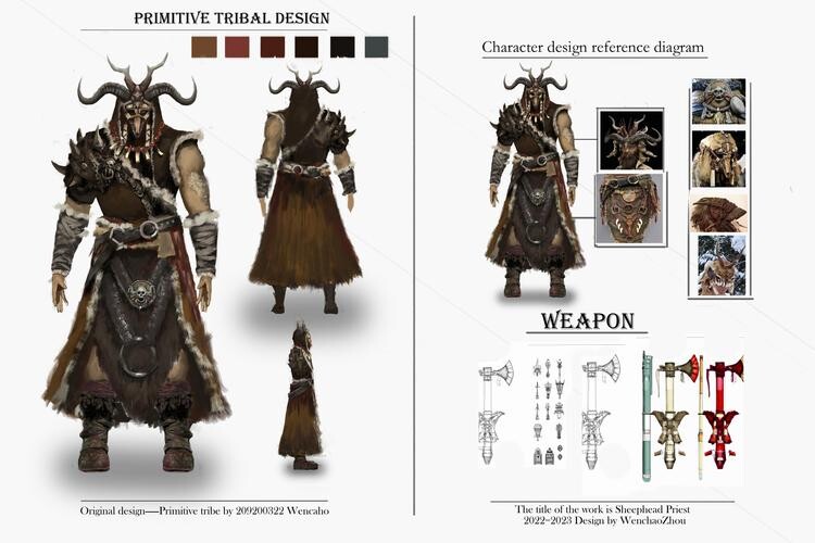 ArtStation - Primitive tribal wizard