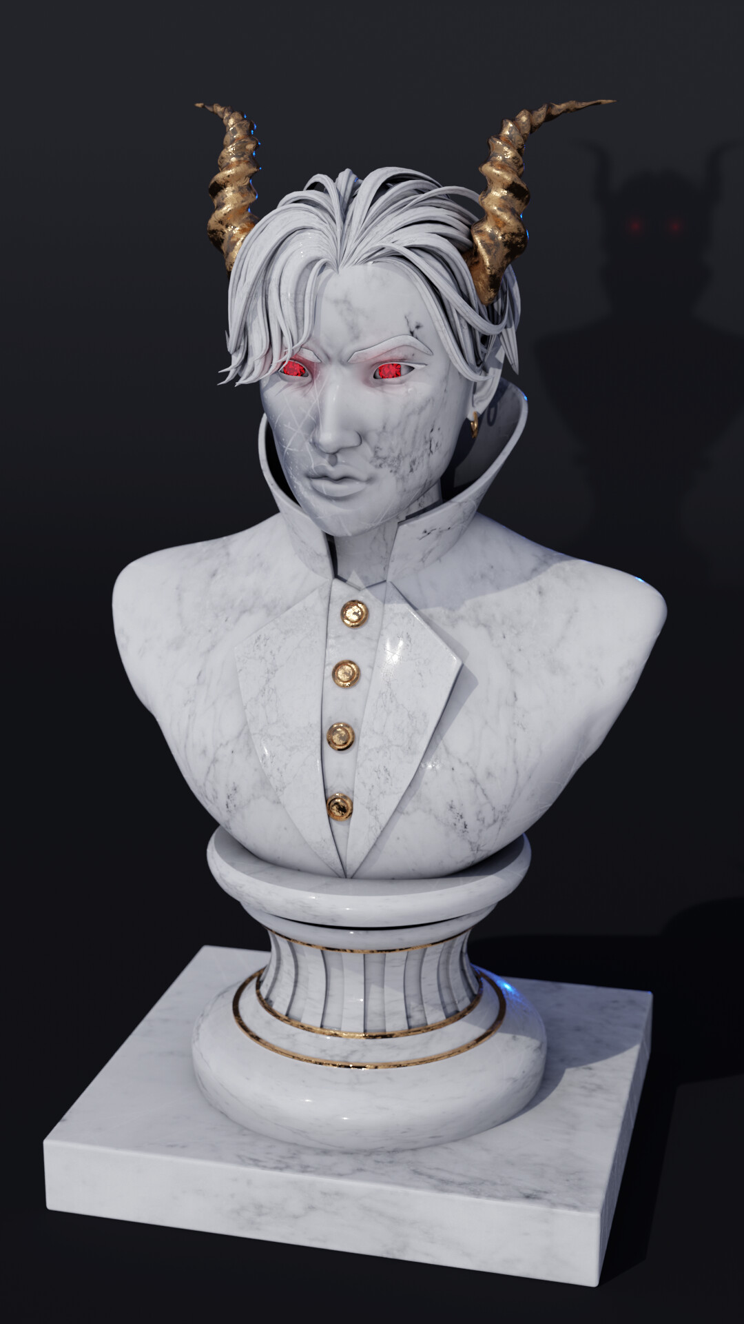 ArtStation - An eerie demon bust