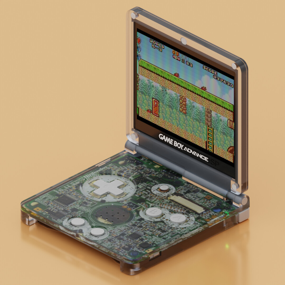 ArtStation - Nintendo GameBoy Advance SP