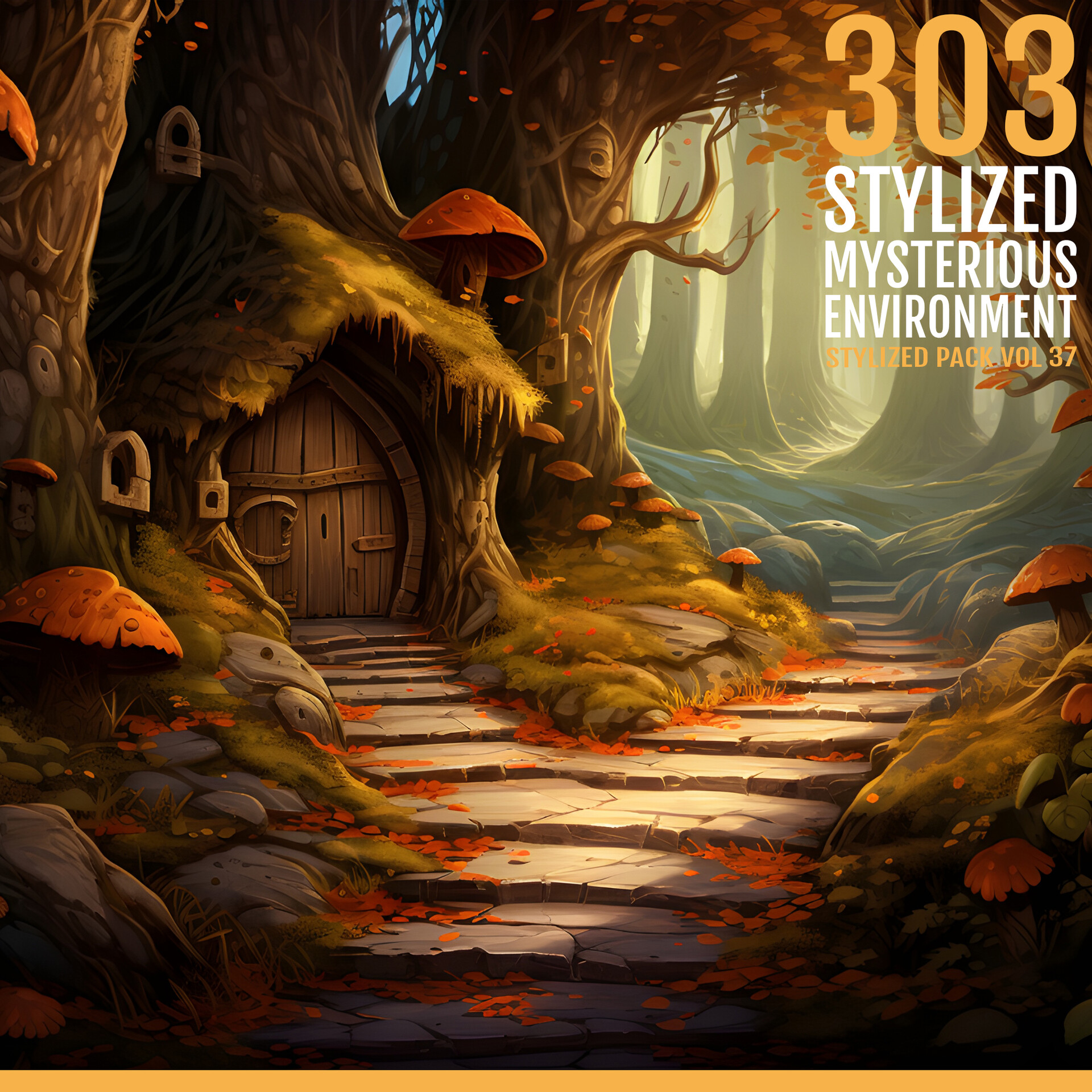 ArtStation - 303 Stylized Mysterious Environment VOL37