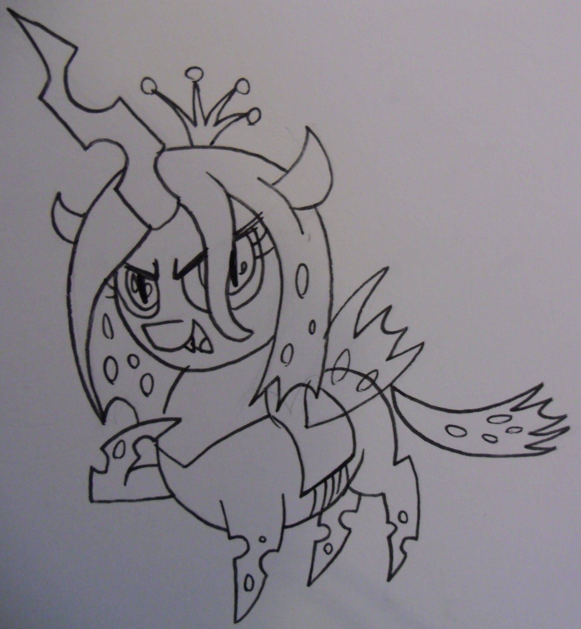 mlp queen chrysalis coloring pages