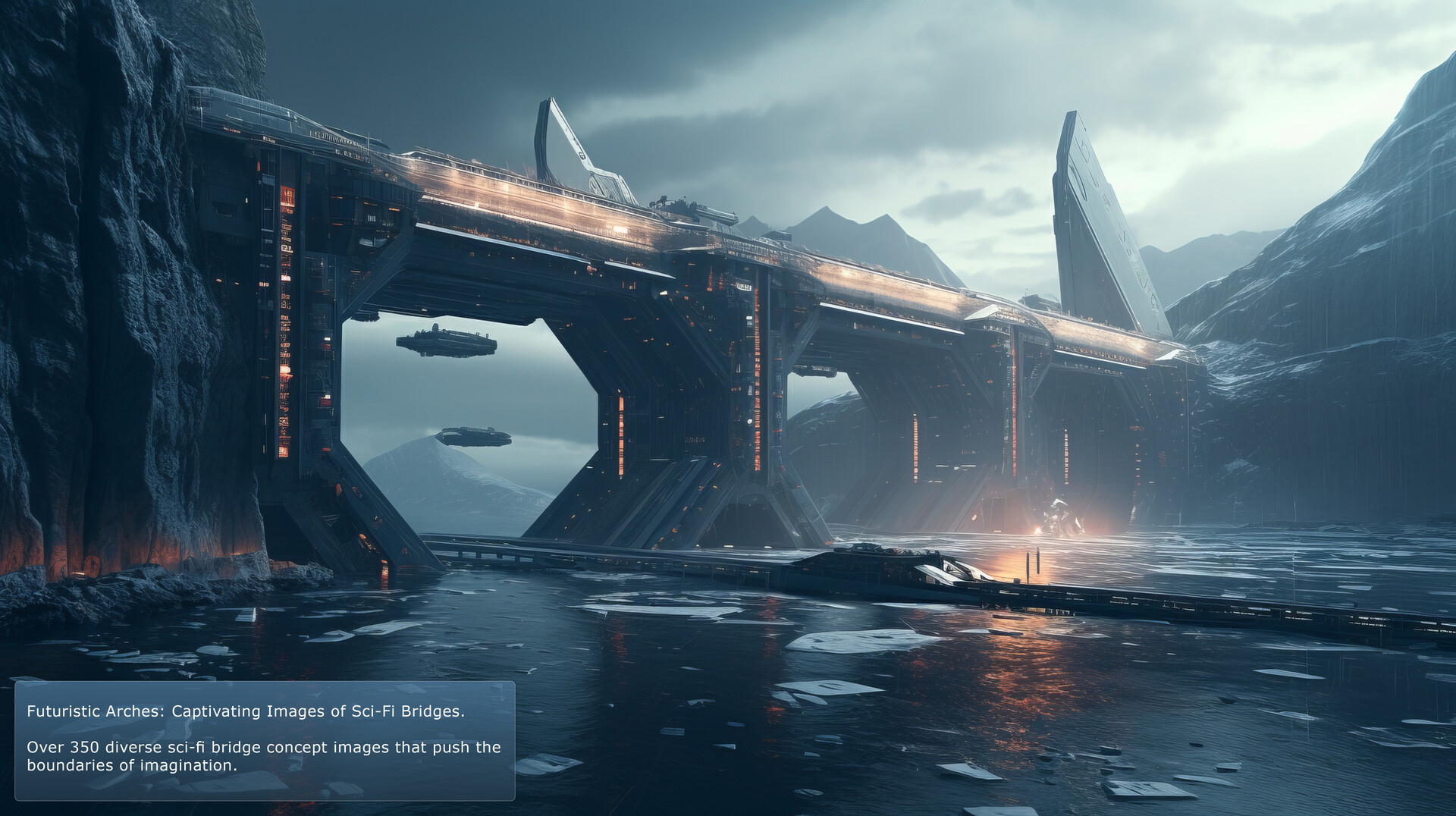 Futures Station - Sci-Fi Bridge Pack | Future Bridge illustration | 4k Concepts Images | Vol.1 ...