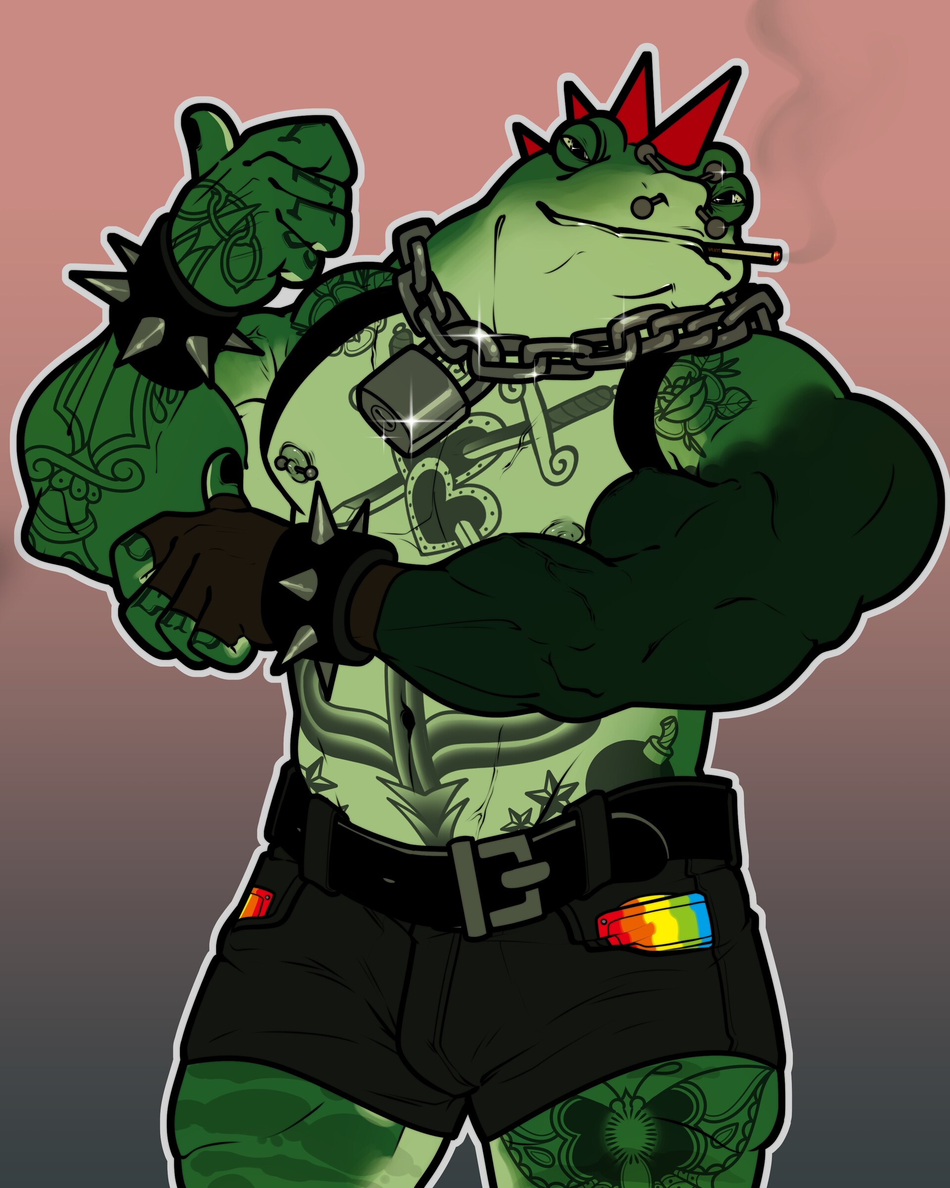 ArtStation - Punk Pride Frog