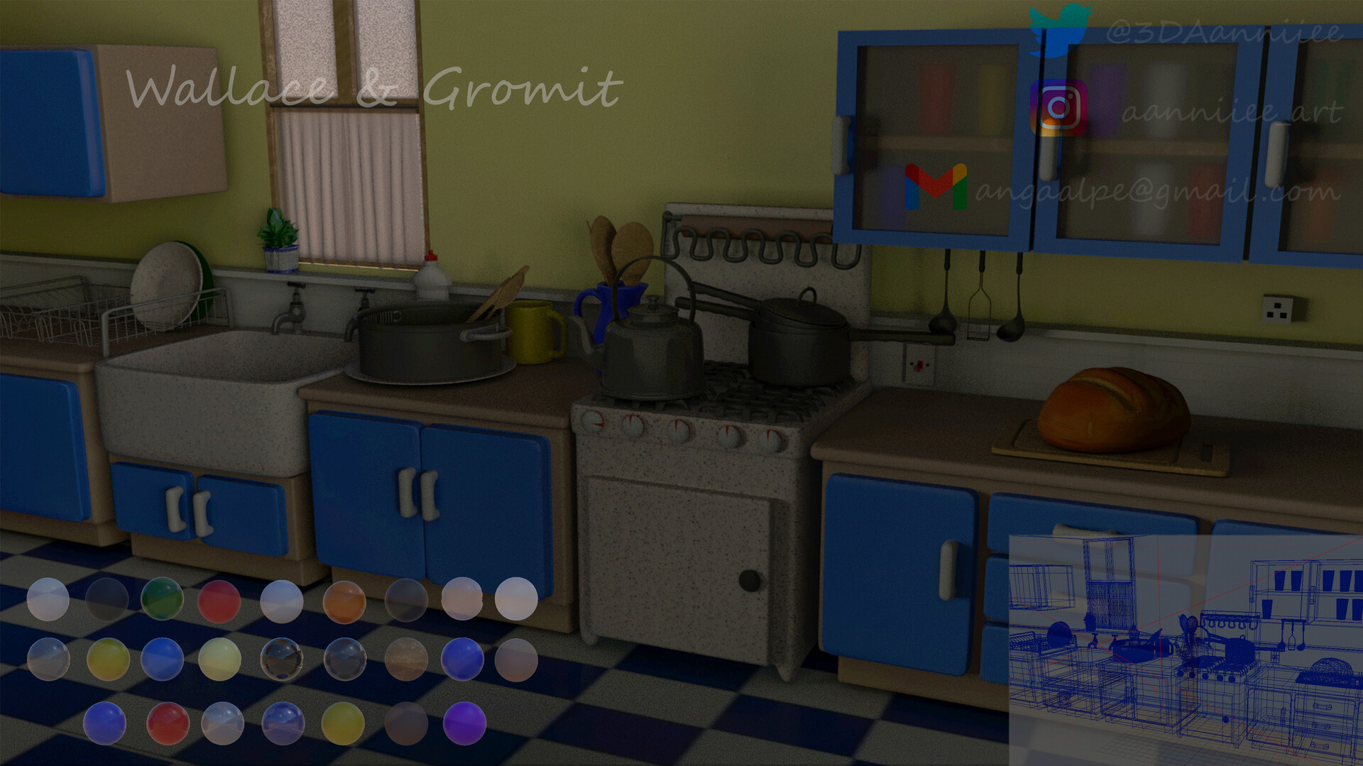 ArtStation - Wallace & Gromit - Recreación de escena