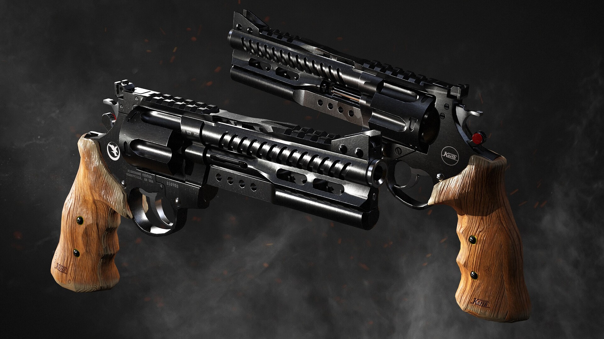 ArtStation - Nighthawk Custom Korth NXR 44 Magnum Revolver 3D Model