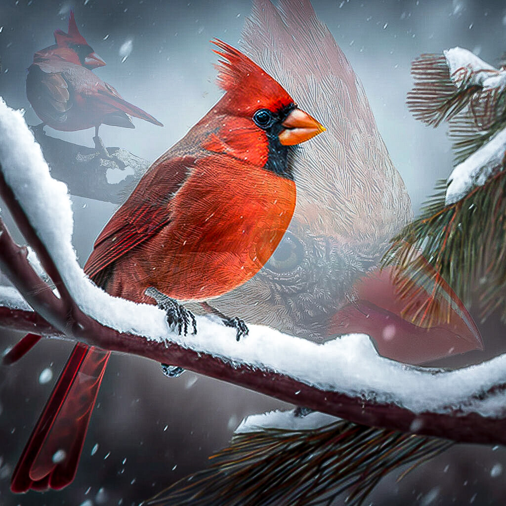 ArtStation - Snowy Cardinal