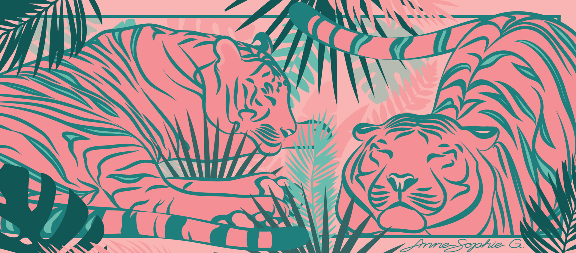 ArtStation - Pink Tigers