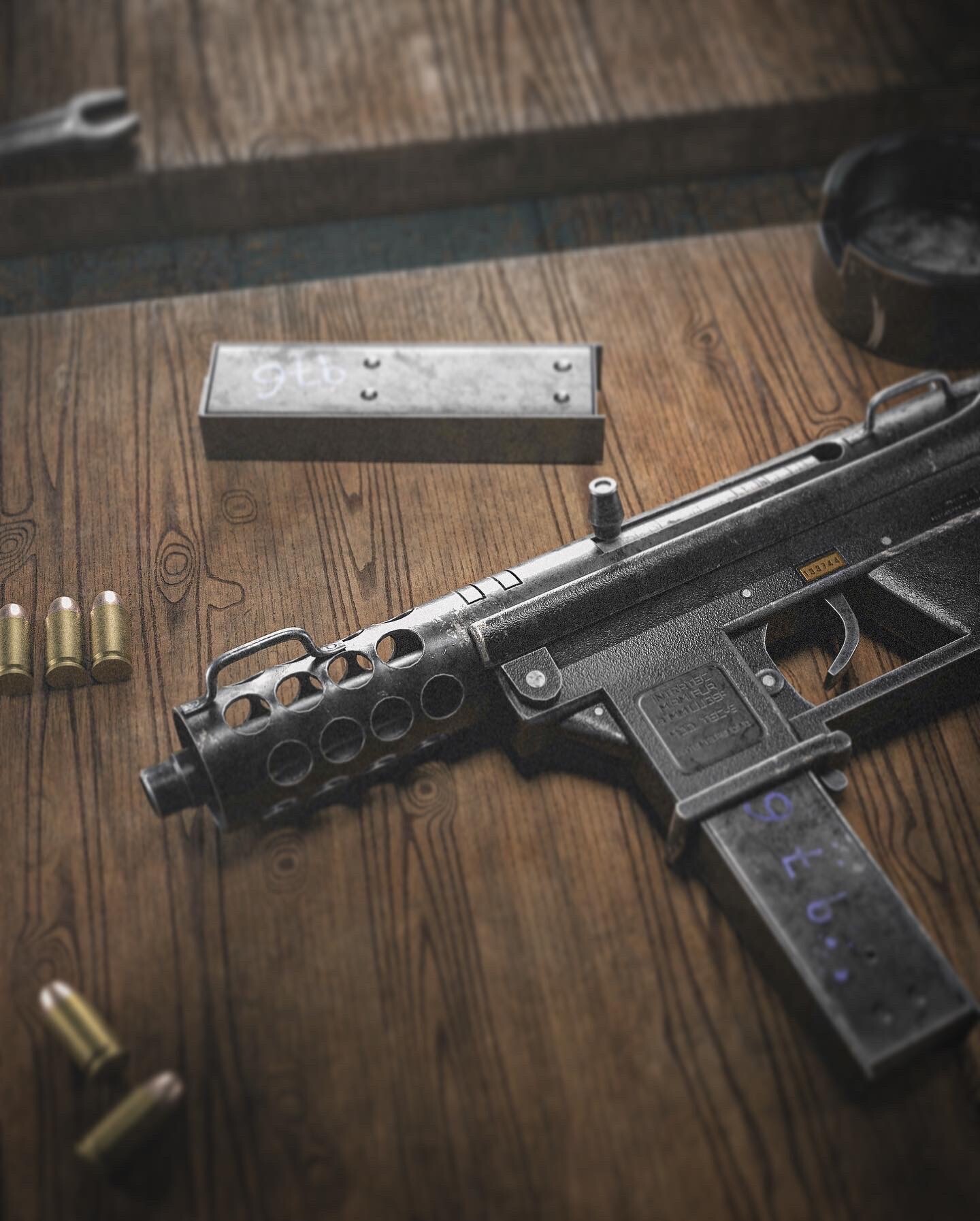 ArtStation - Tec-9 sun machine gun