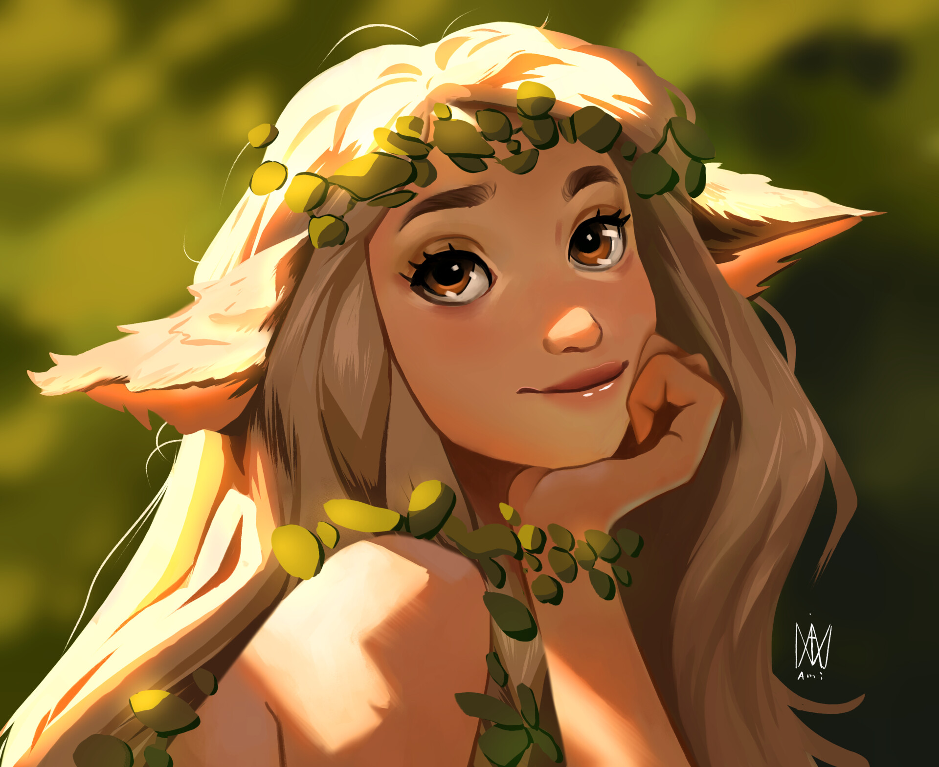 ArtStation - Forest girl