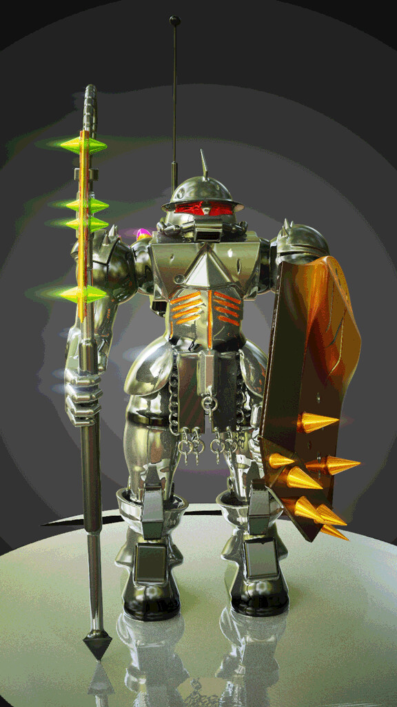 ArtStation - Silver Gunpla Inspired Mech: Silver Comet