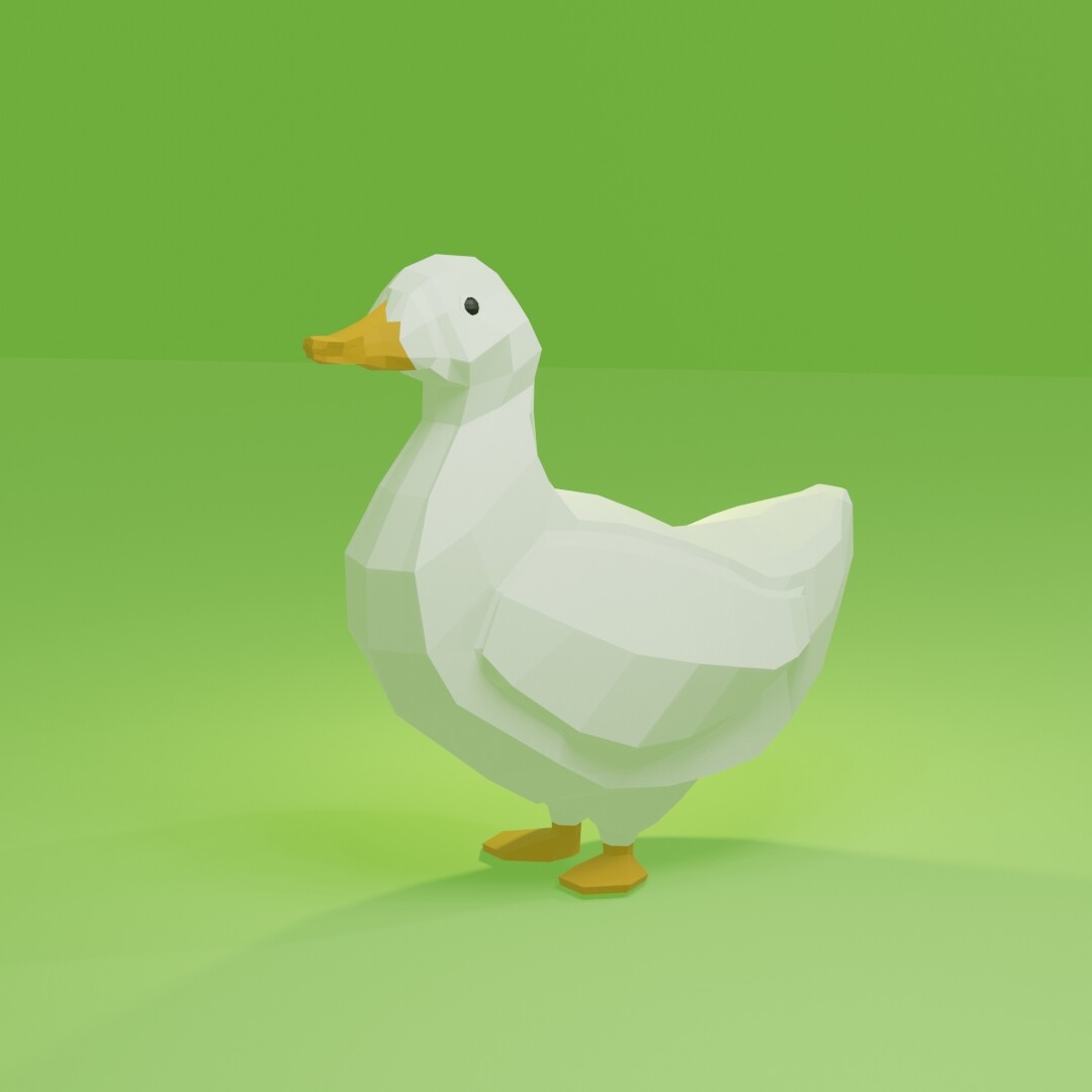 ArtStation - Lowpoly duck