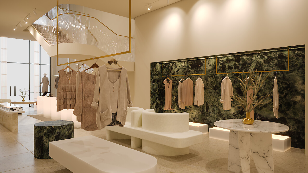 ArtStation - Clothing outlet 3d visualization