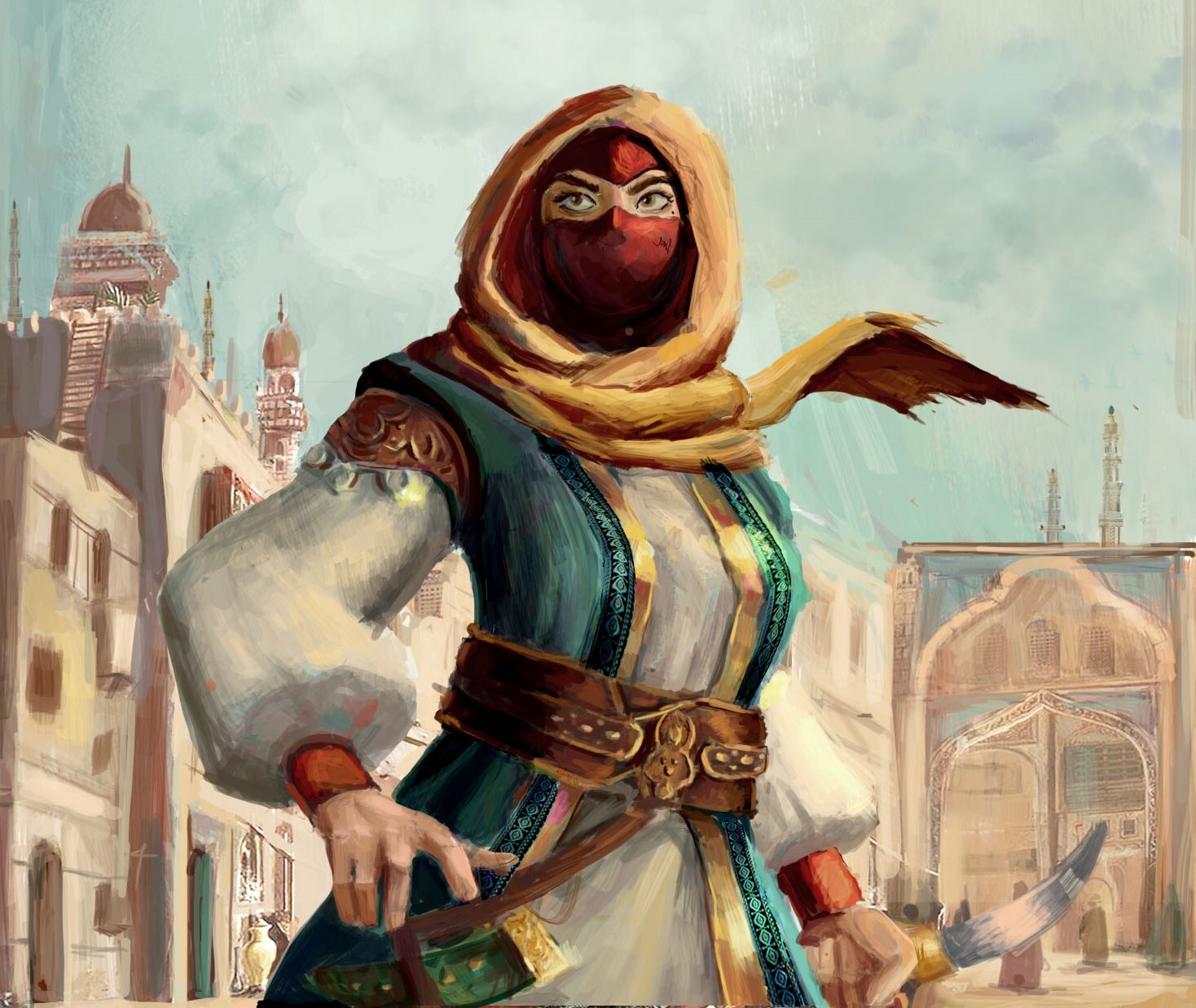 ArtStation - A SOLDIER WOMEN IN ISLAMIC AGE WORLD