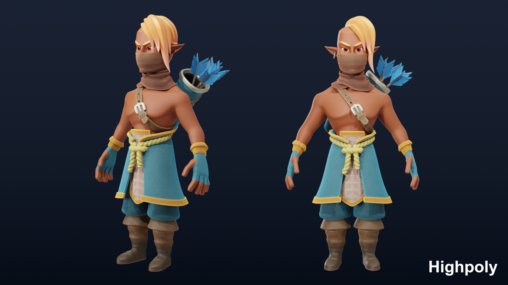 ArtStation - Dark Elf Archer : stylized character