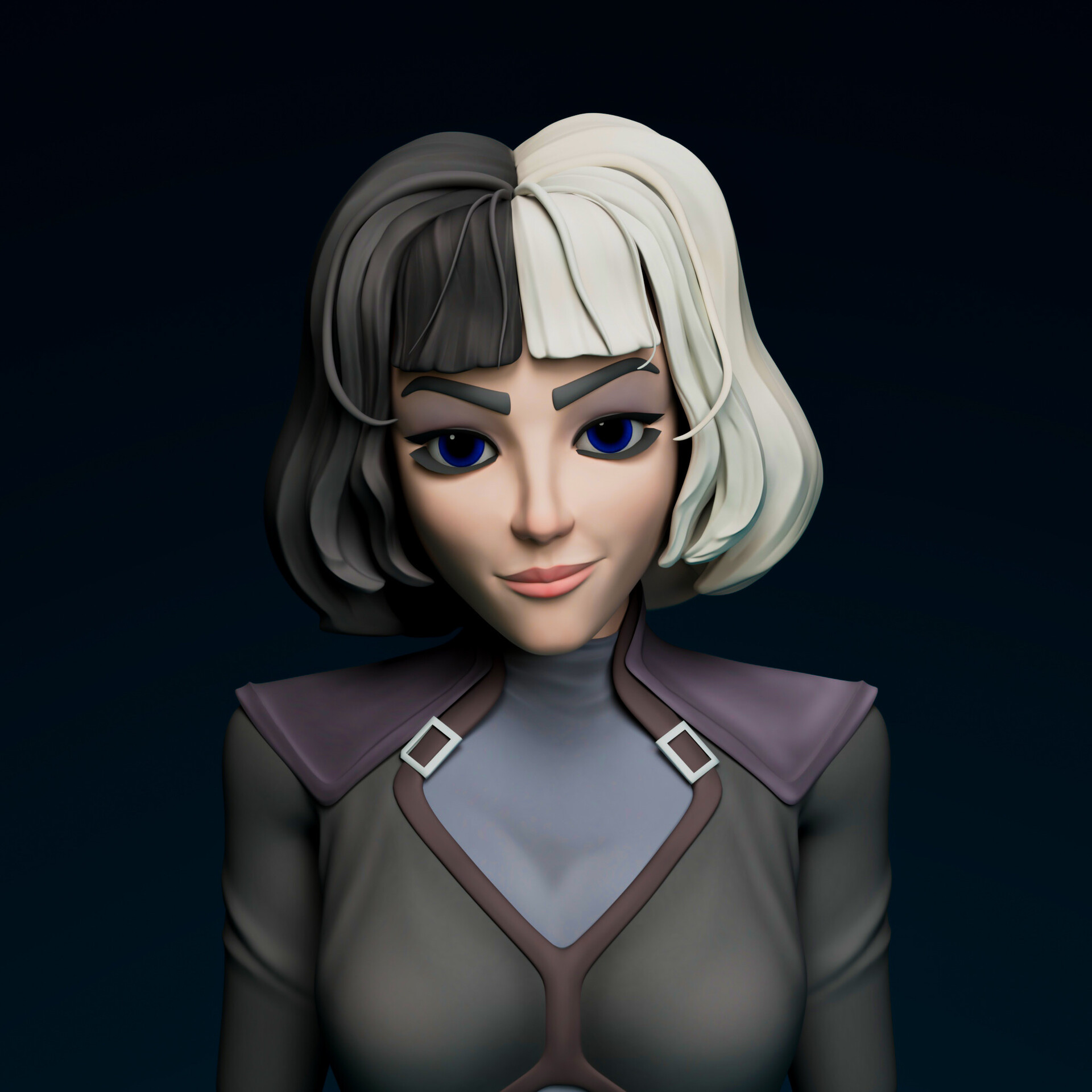 ArtStation - Stylised female bust