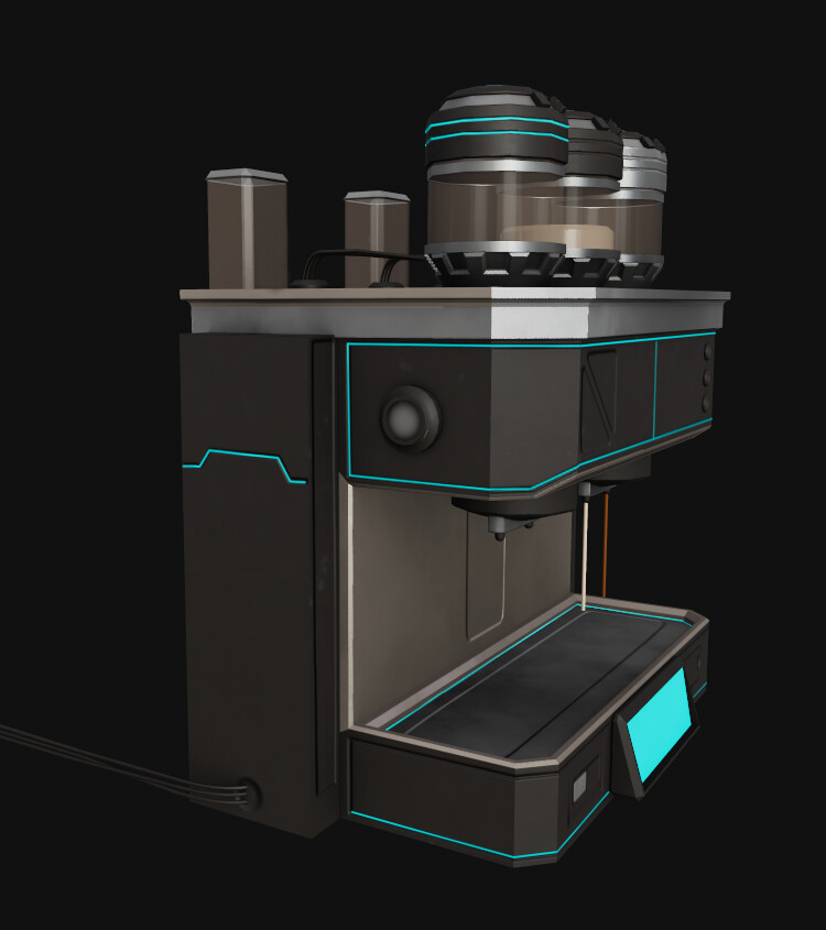 Maria Magdi (Riaa) - stylized sci-fi coffee machines ( ventri company ...