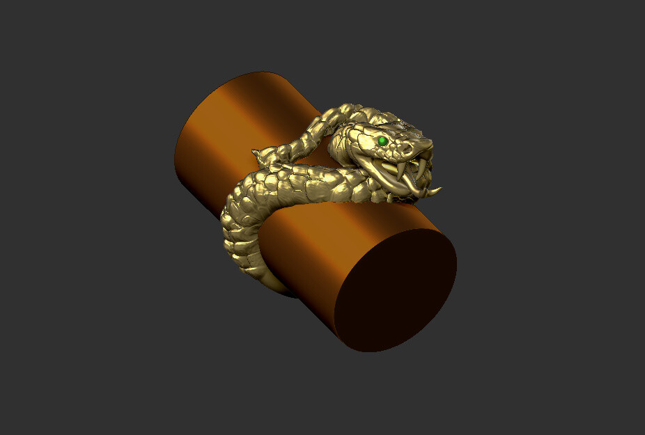 ArtStation - snake ring