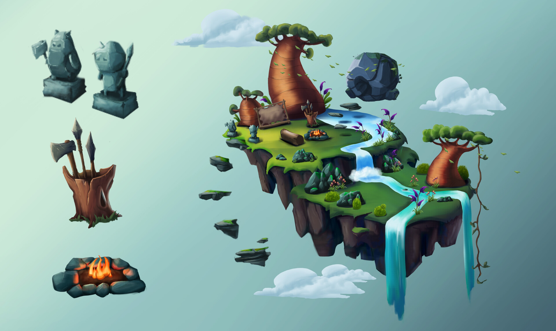 ArtStation - Magic Island Game Level Design