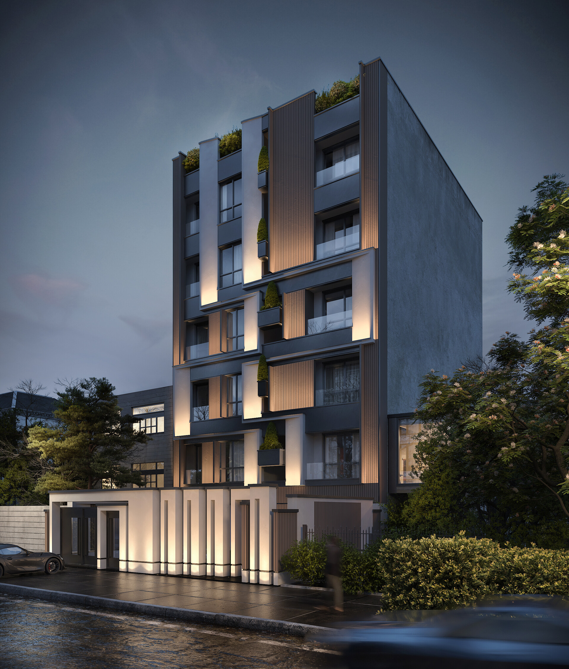 ArtStation - "The Green Stairbox Residential Building"