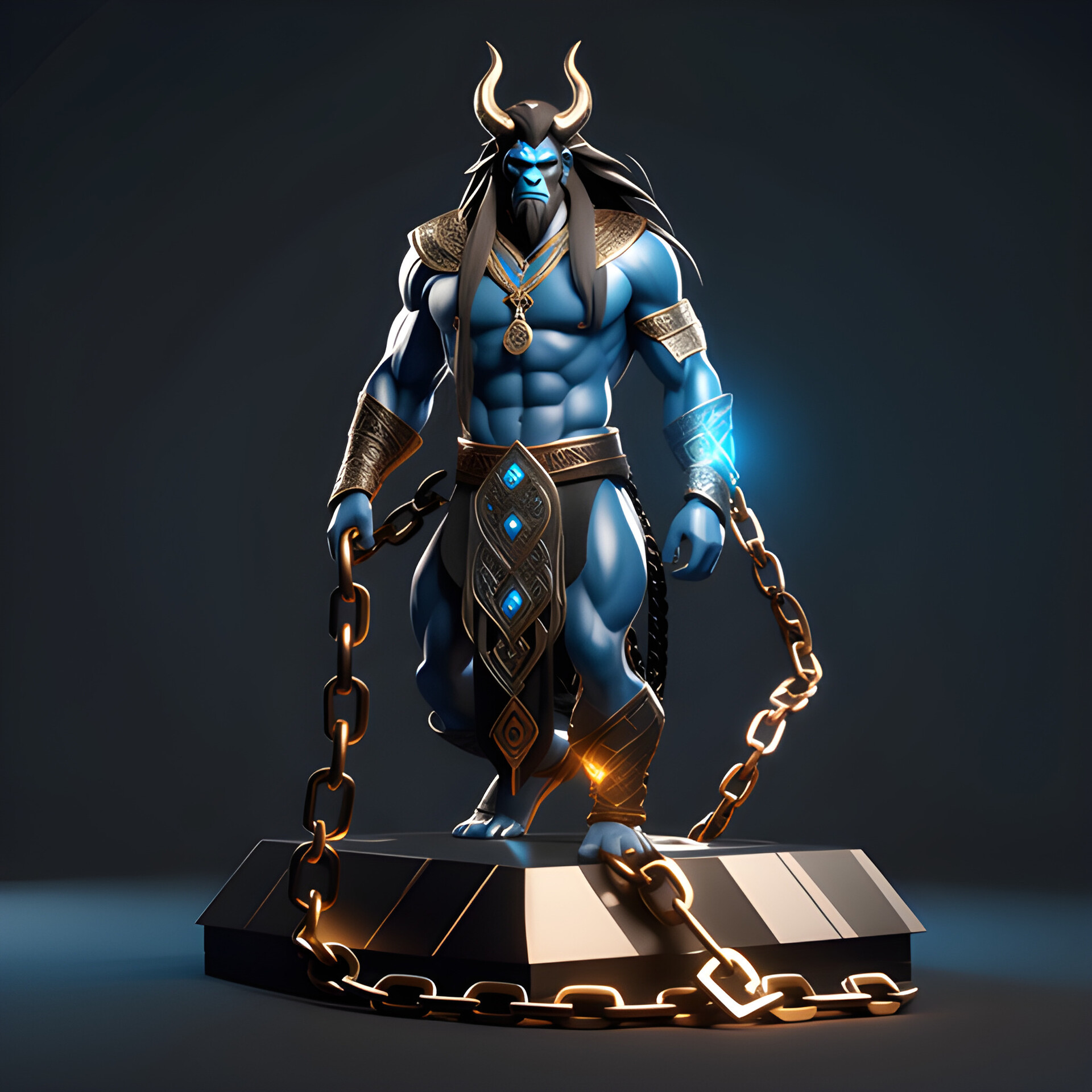 ArtStation - monkey god with chains