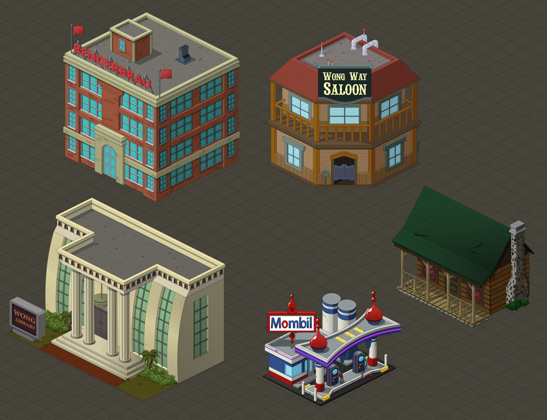 ArtStation - Isometric buildings