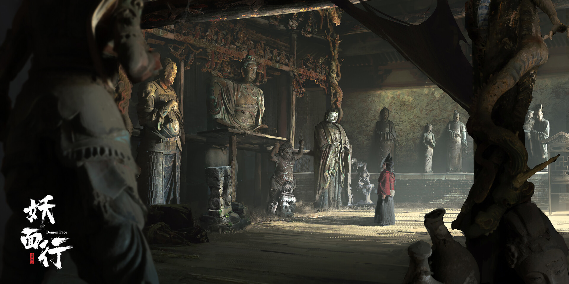 Junling Wang - “Demon face” -Temple Hall《妖面行》-寺庙殿内