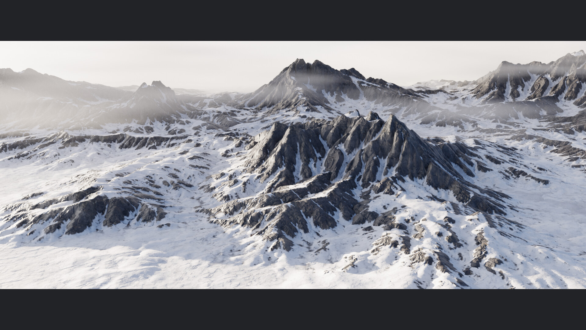 ArtStation - Snowy Mountain Landscape