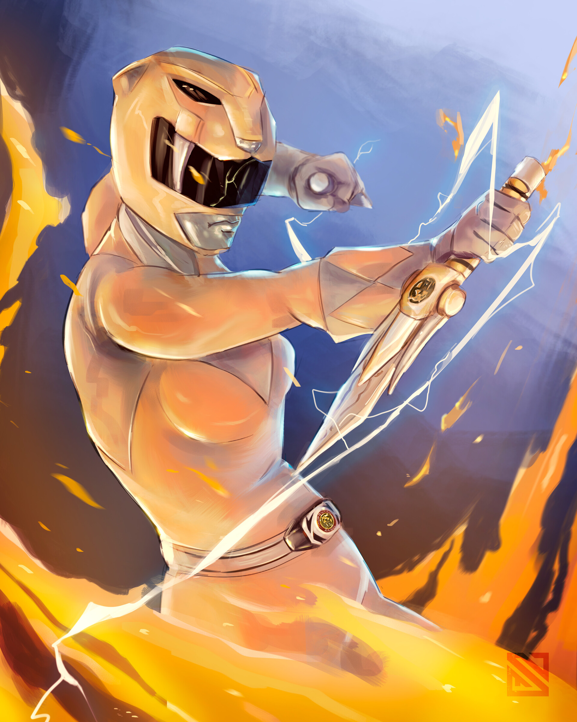 ArtStation - 'Remastered' Mighty Morphin' Yellow Ranger